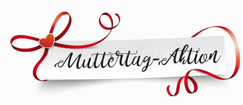 Papierfahnen-Band Muttertag Aktion Stock Abbildung - Illustration von ...