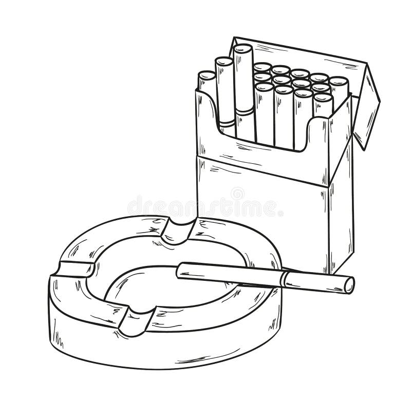 Paczka papierosy ilustracja wektor. Ilustracja złożonej z ...