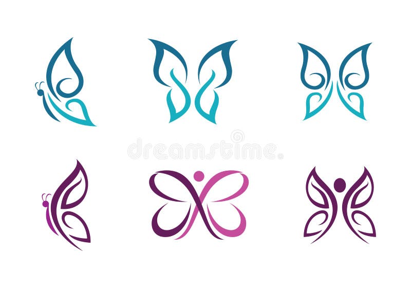 Papillon Logo Template illustration de vecteur. Illustration du jardin ...