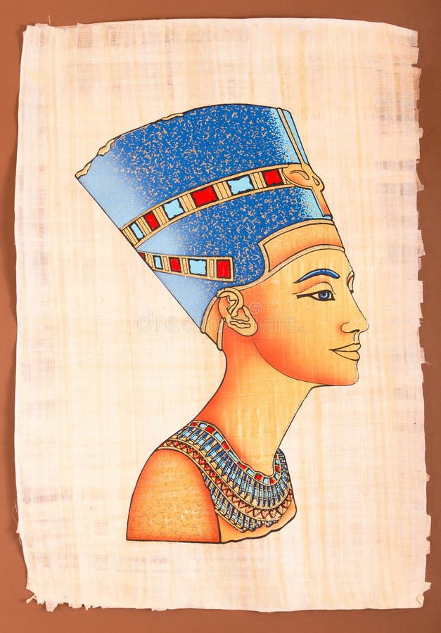 Papiro Egipcio Antiguo - Reina Egipcia Cleopatra Imagen de archivo ...