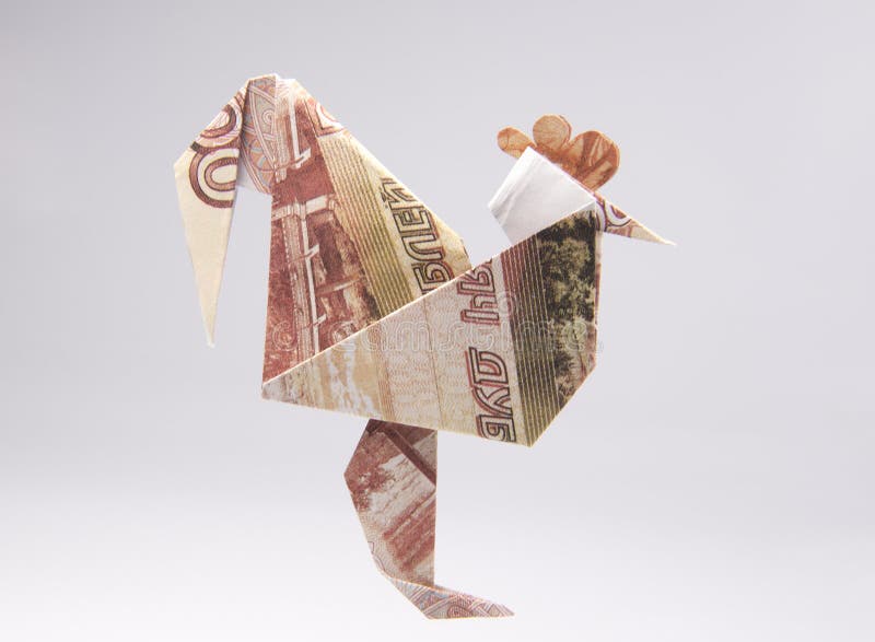 Gallo De Origami Fotos de stock - Fotos libres de regalías de Dreamstime