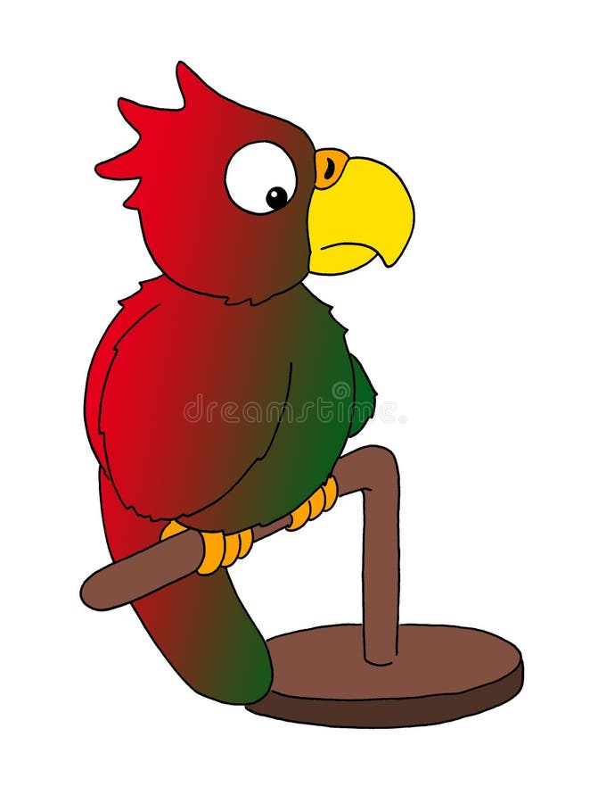 Pappagallo illustrazione di stock. Illustrazione di riga - 10342793