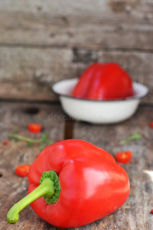 Paprika stock image. Image of healthy, wooden, wood, ingredient - 29623929