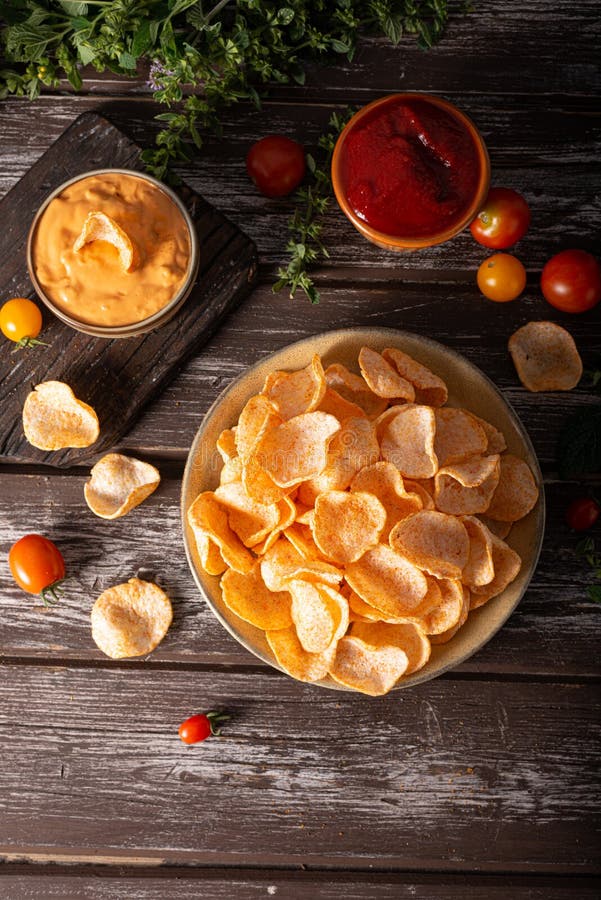 Paprika chips stock image. Image of isolated, paprica - 253557953