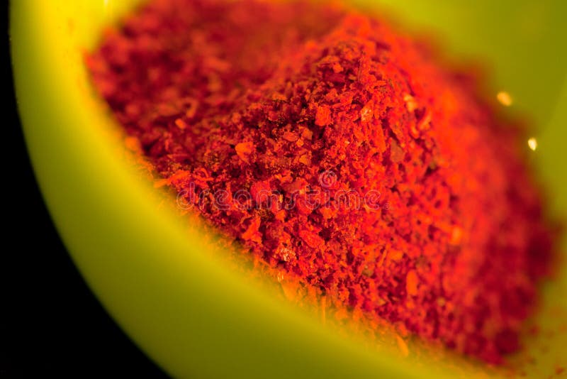 Paprika Flakes in Spoon stock image. Image of ground - 17979273