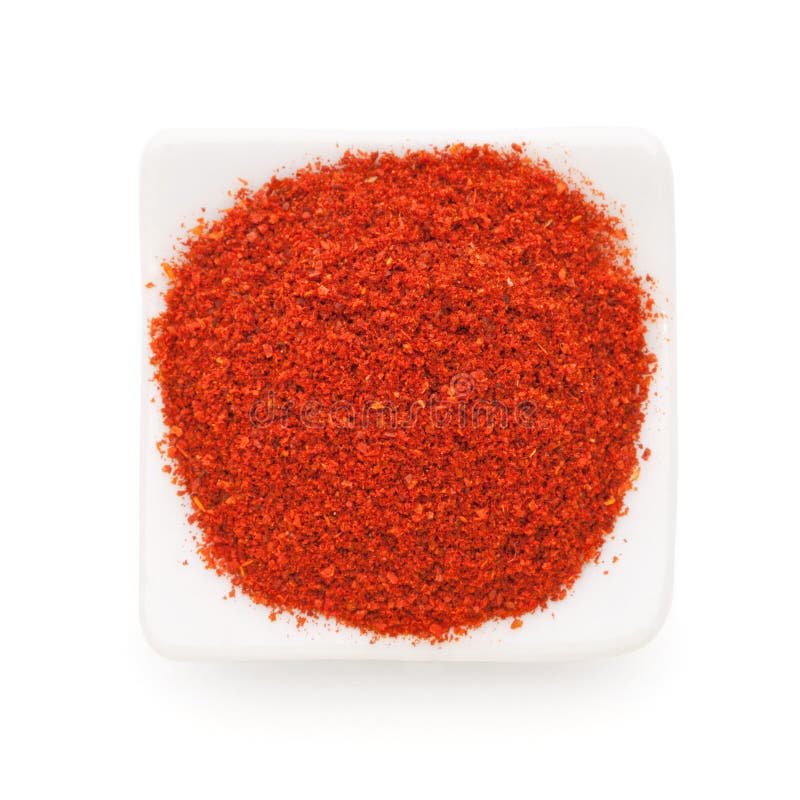 Paprika Ground in a White Bowl on White Stock Image - Image of color ...