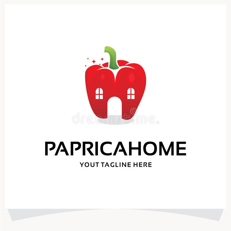 Paprika Home Logo Design Template Inspiration Stock Vector ...