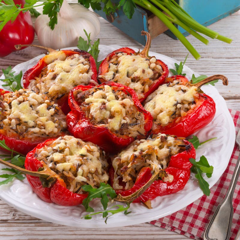 Paprika with rice fullly stock image. Image of nature - 38399625