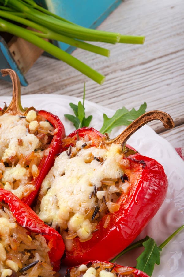 Paprika with rice fullly stock photo. Image of bulgarian - 38699126