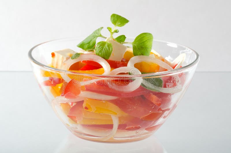 Paprika salad stock photo. Image of milk, green, pepper - 21586410