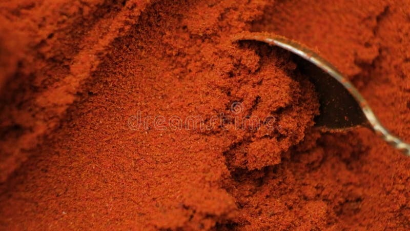 Paprika Spice Texture, Cooking Background, Slow Motion, Top View Stock ...