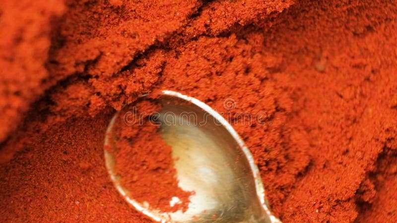 Paprika Spice Texture, Cooking Background, Slow Motion, Top View Stock ...