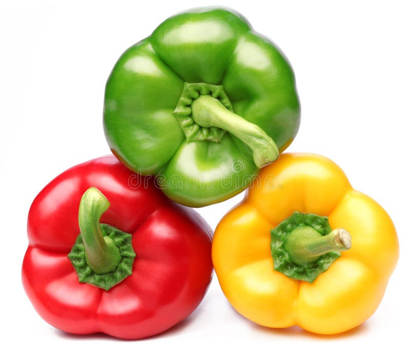 Paprika three colors. stock photo. Image of pine, food - 27159084