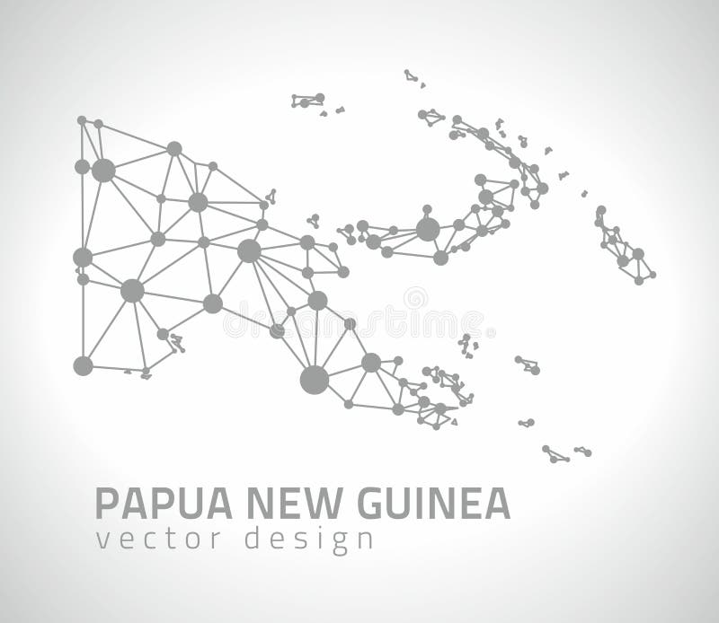 Papua New Guinea Grey Dot Outline Vector Triangle Map Stock Vector ... Papua New Guinea Grey Dot Outline Vector Triangle Map Stock Vector ...
