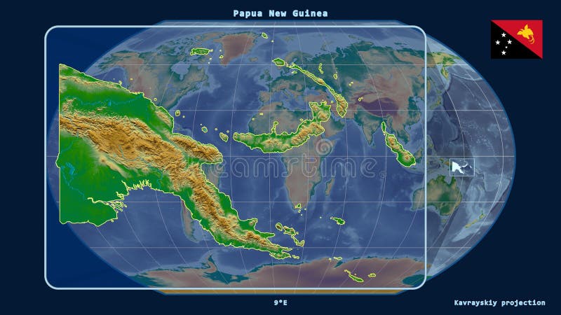 Papua - Physical. Capital Point Stock Illustration - Illustration of ...