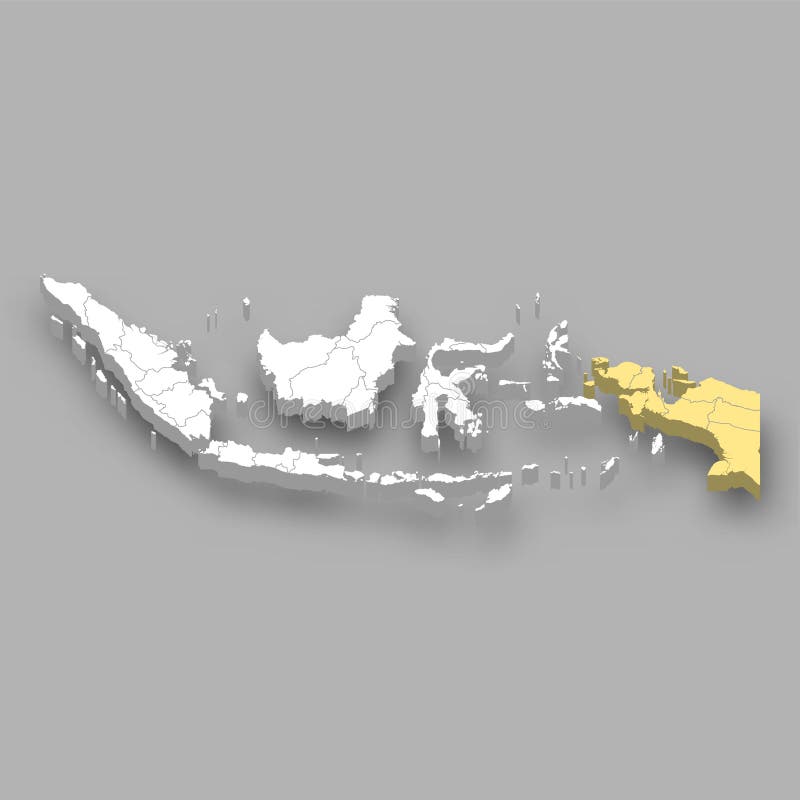 Papua Region Location within Indonesia Map Stock Vector - Illustration ...