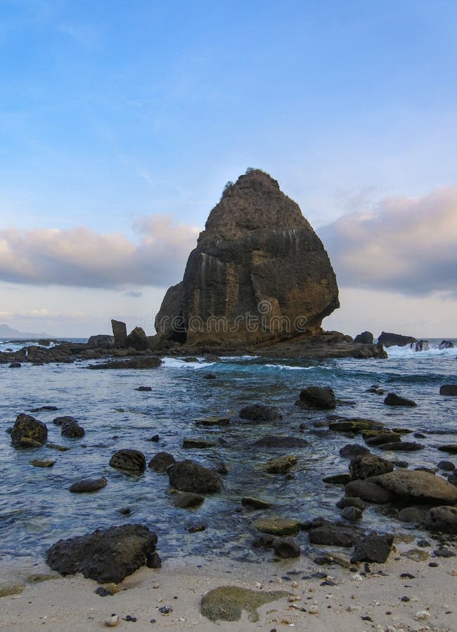 Dramatic Sunset Around Papuma Beach in Jember, East Java, Indonesia ...