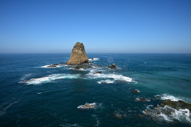 Papuma Beach, Indonesia stock image. Image of water, klippe - 65600881