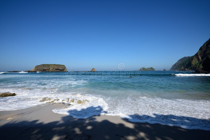 Papuma Beach, Indonesia stock photo. Image of java, island - 65600996
