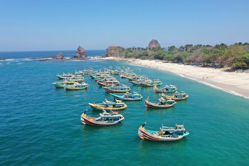 Papuma Beach in Jember Indonesia Stock Image - Image of ship, beautiful ...
