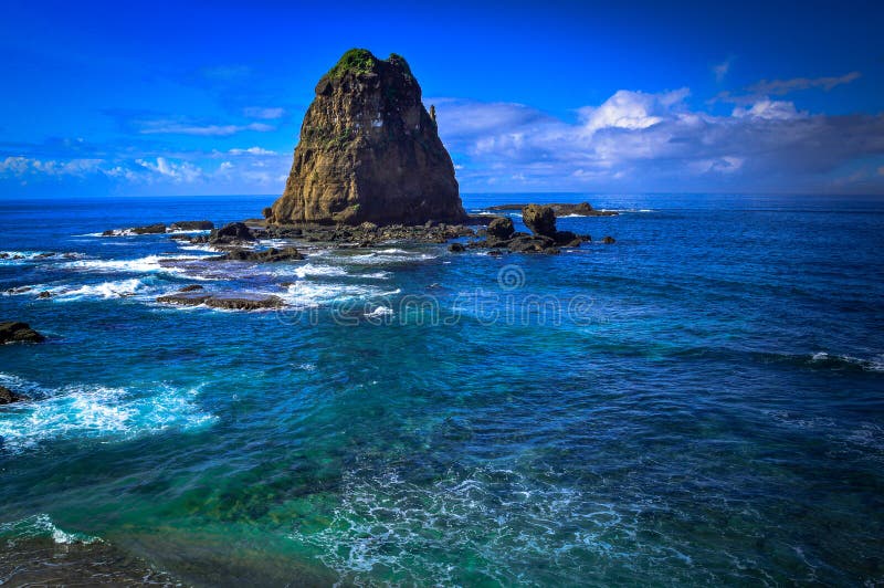 Papuma Beach stock image. Image of landscape, beach - 102320071