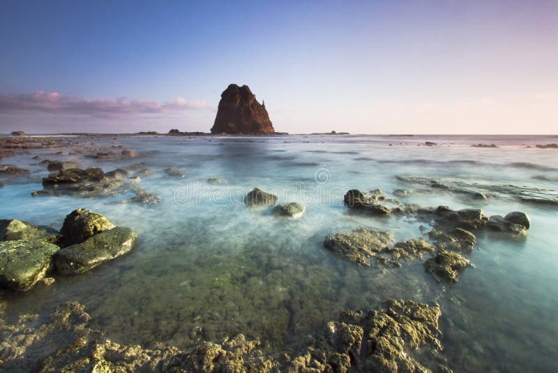 Papuma Beach stock photo. Image of blue, wallpaper, water - 76471986