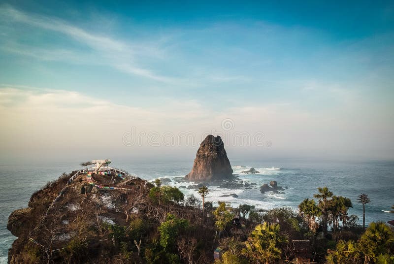 Beautiful Beach in Jember East Java Indonesia Stock Photo - Image of ...
