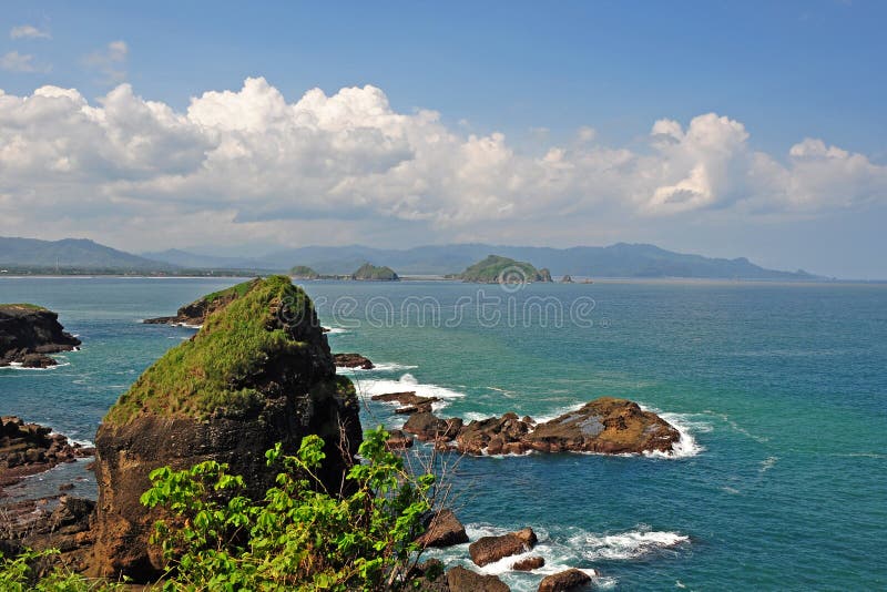 Papuma Beach stock image. Image of tropical, beach, saphire - 32019729
