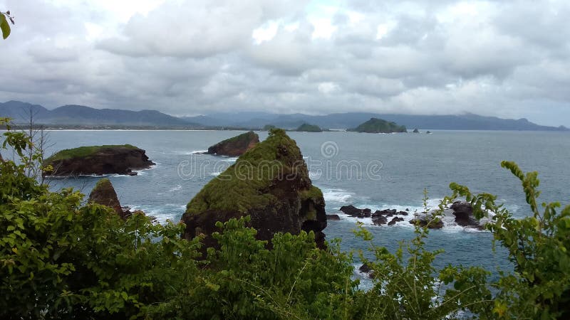 Papuma Beach in the South of Java Island Stock Image - Image of papuma ...