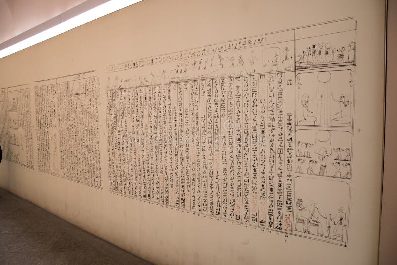 Papyrus in the Egyptian Museum of Turin Editorial Stock Photo - Image ...