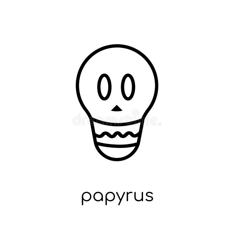 Papyrus Icon from Collection. Stock Vector - Illustration of parchment ...