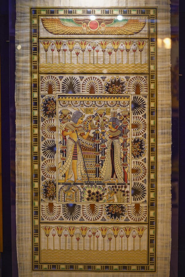 Old Natural Paper from Egypt,Papyrus. Editorial Photo - Image of ...