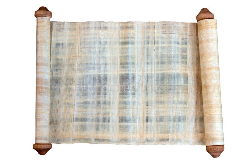 Papyrus Scroll of a Light Brown, White and Grey Colors Stock Photo ...