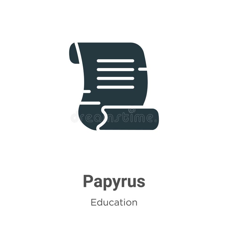 Papyrus Vector Icon on White Background. Flat Vector Papyrus Icon ...