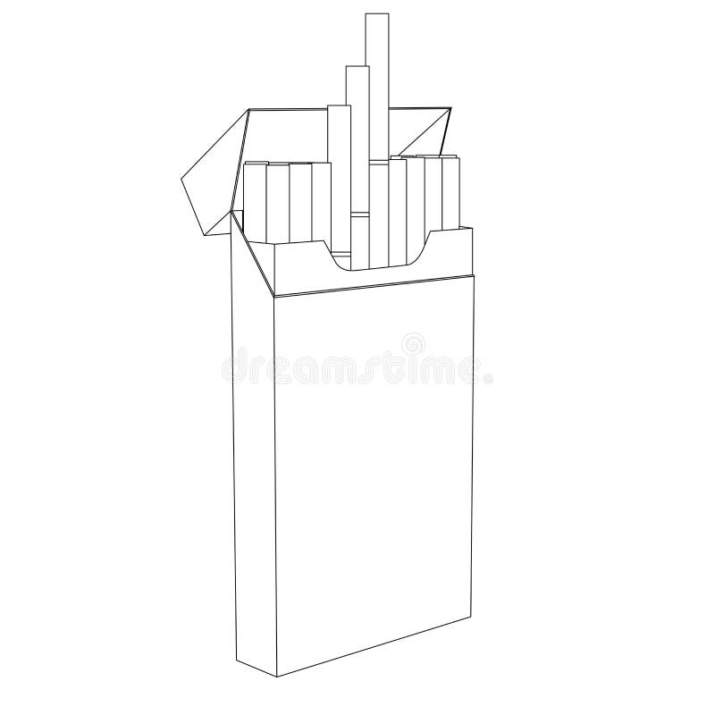 Paquet De Cigarettes Dessin D'ensemble Illustration de Vecteur ...