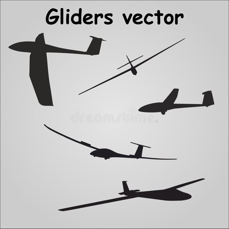 Paquete Del Vector De Los Planeadores Ilustración del Vector ...