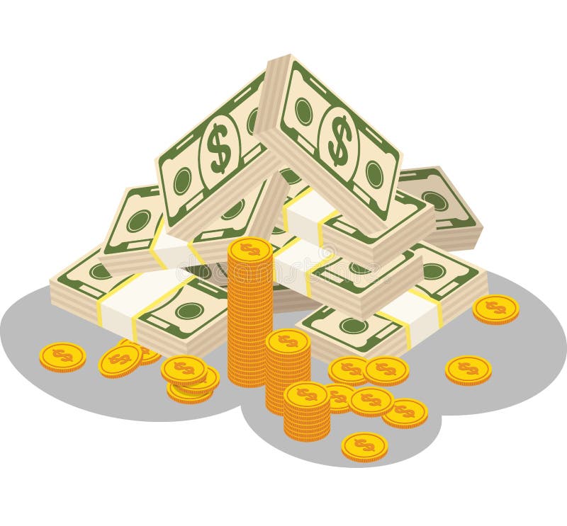 Paquetes De Color Del Dinero Ilustración del Vector - Ilustración de ...