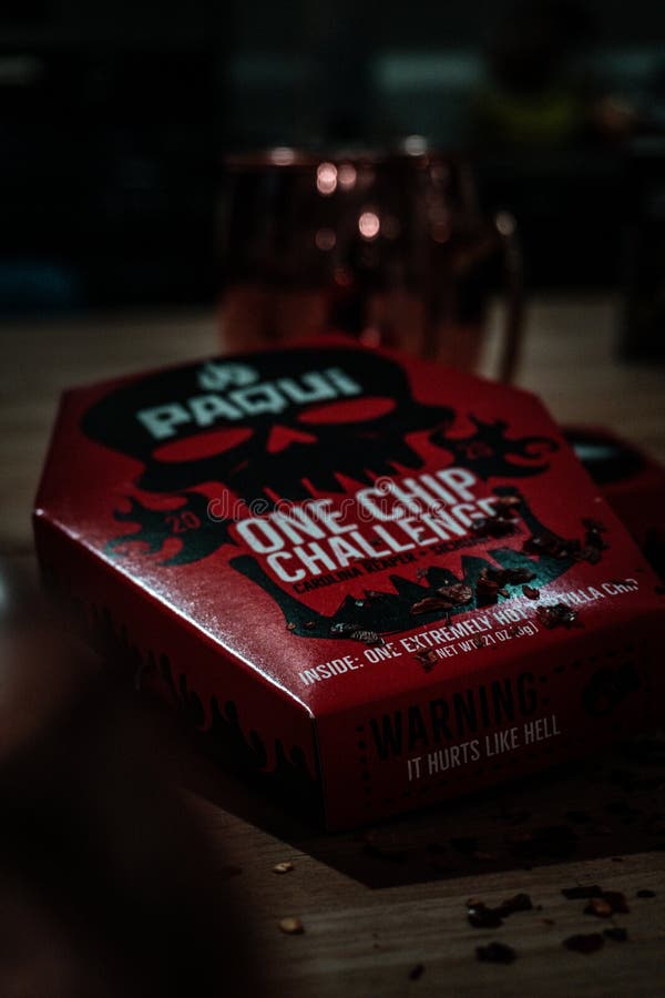 Paqui One Chip Challenge Box. Dark Aesthetic Photo. Editorial Photo ...