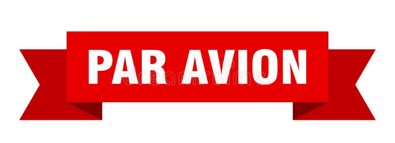 Par avion ribbon. stock vector. Illustration of band - 191264579