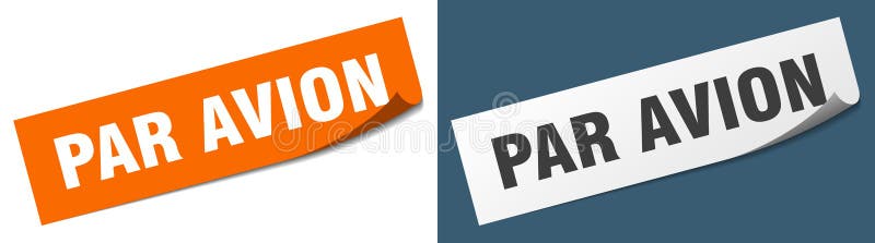 Par Avion Sticker. Par Avion Sign Set Stock Vector - Illustration of ...