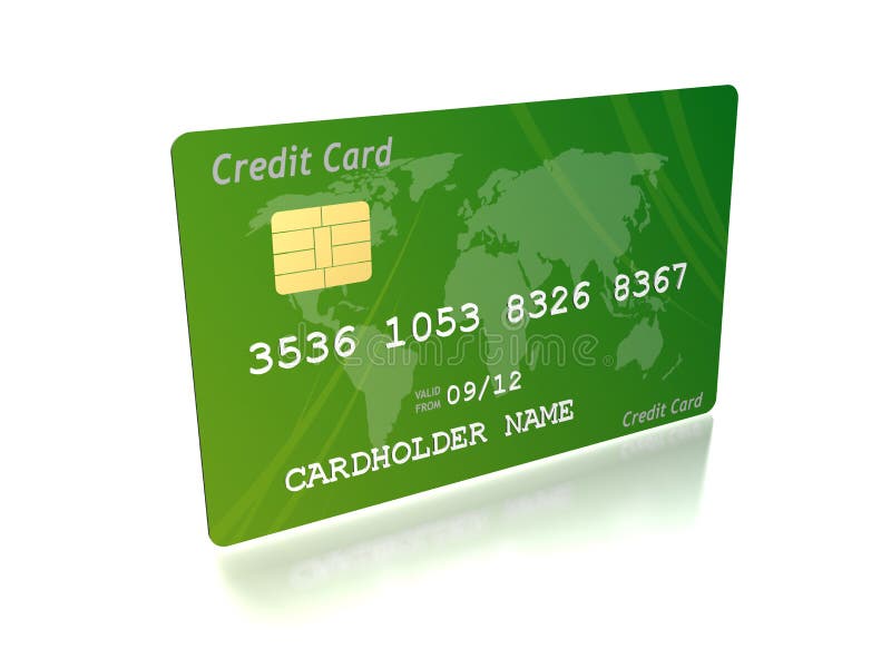 Carte De Crédit Verte, Carte De Débit Illustration de Vecteur ...