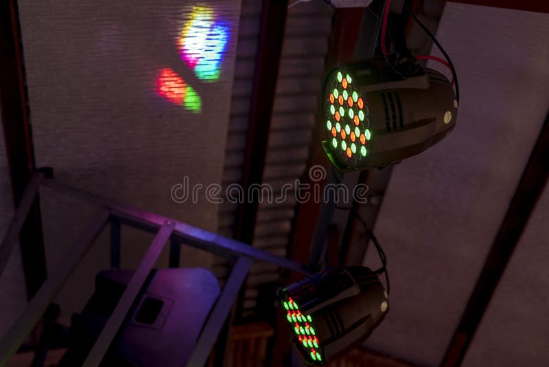 2 PAR Lights Installed on the Ceiling of a Bar or Nightclub. Also Known ...