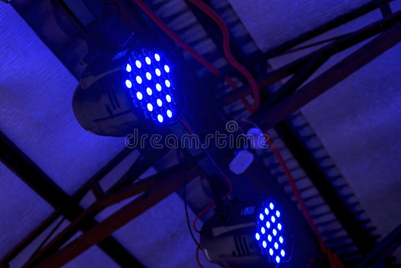 2 PAR Lights Installed on the Ceiling of a Bar or Nightclub. Also Known ...
