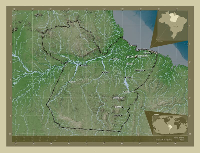 Para, Brazil. Wiki. Labelled Points of Cities Stock Illustration ...