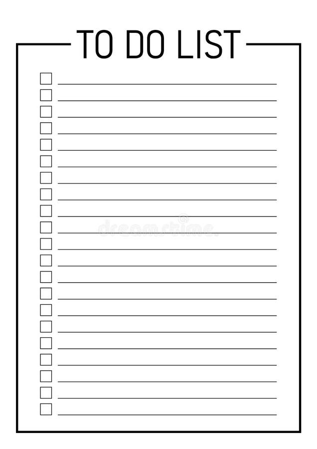 Para Fazer Modelo De Lista. Ilustração do Vetor - Ilustração de marca ...