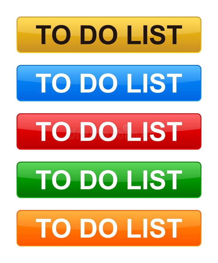 Para Hacer Los Botones De La Lista Ilustración del Vector - Ilustración ...