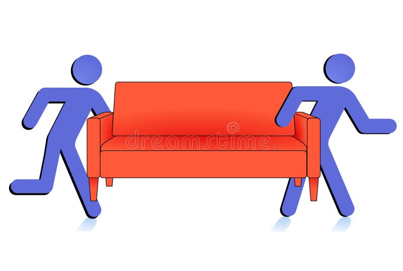 Para mover la casa ilustración del vector. Ilustración de ayudante ...