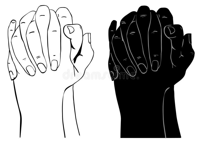 Para rogar ilustración del vector. Ilustración de tenencia - 26826343