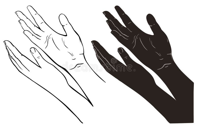 Para rogar ilustración del vector. Ilustración de tenencia - 26826343