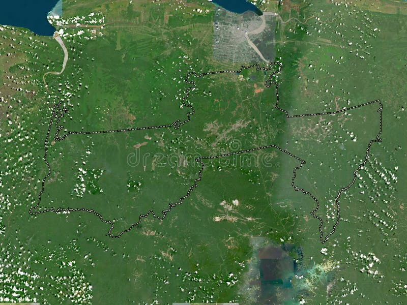 Para, Suriname. High-res Satellite. No Legend Stock Illustration ...